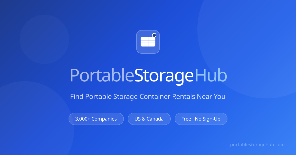 Portable Storage Container Rentals — Find Local Companies | Portable ...